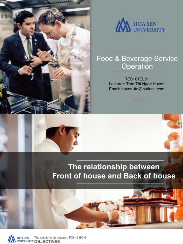 PDF W3EL01 FOH and BOH (1) | PDF | Waiting Staff | Point Of Sale