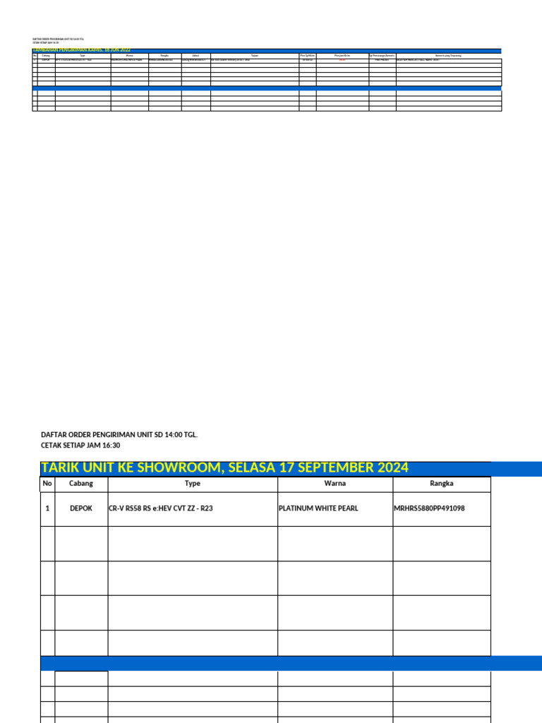 Form Papan Delivery 2024 Had (Tarik Unit) | PDF