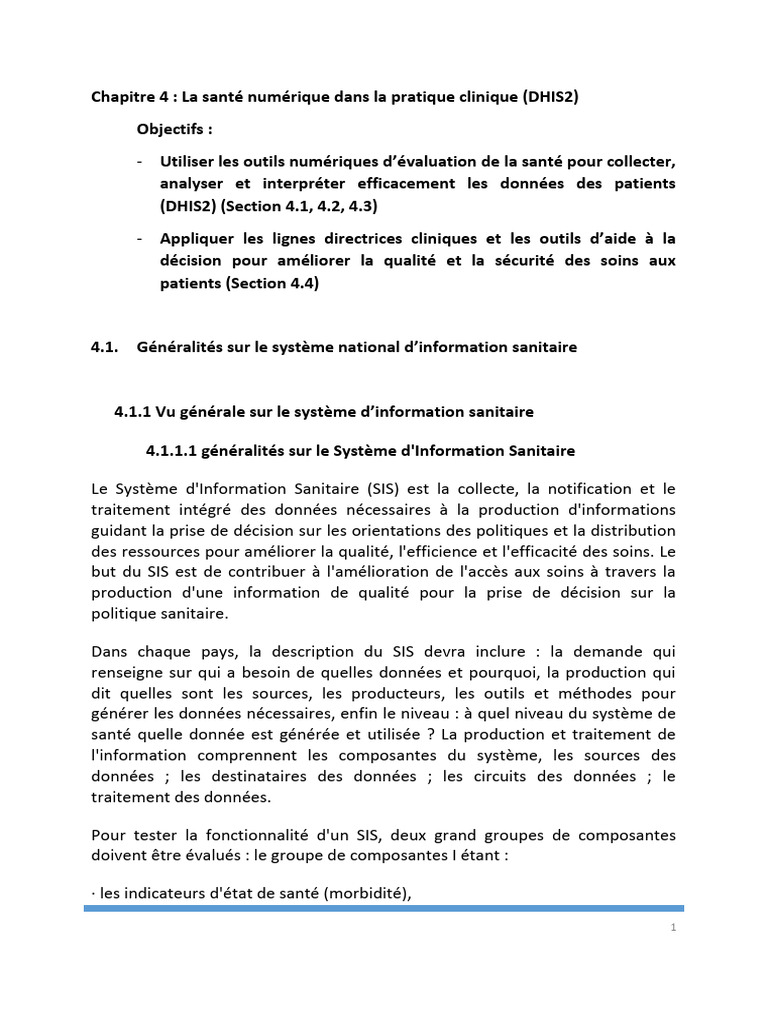 Chapitre4 Du Cours de Santé Numérique | PDF | Santé publique