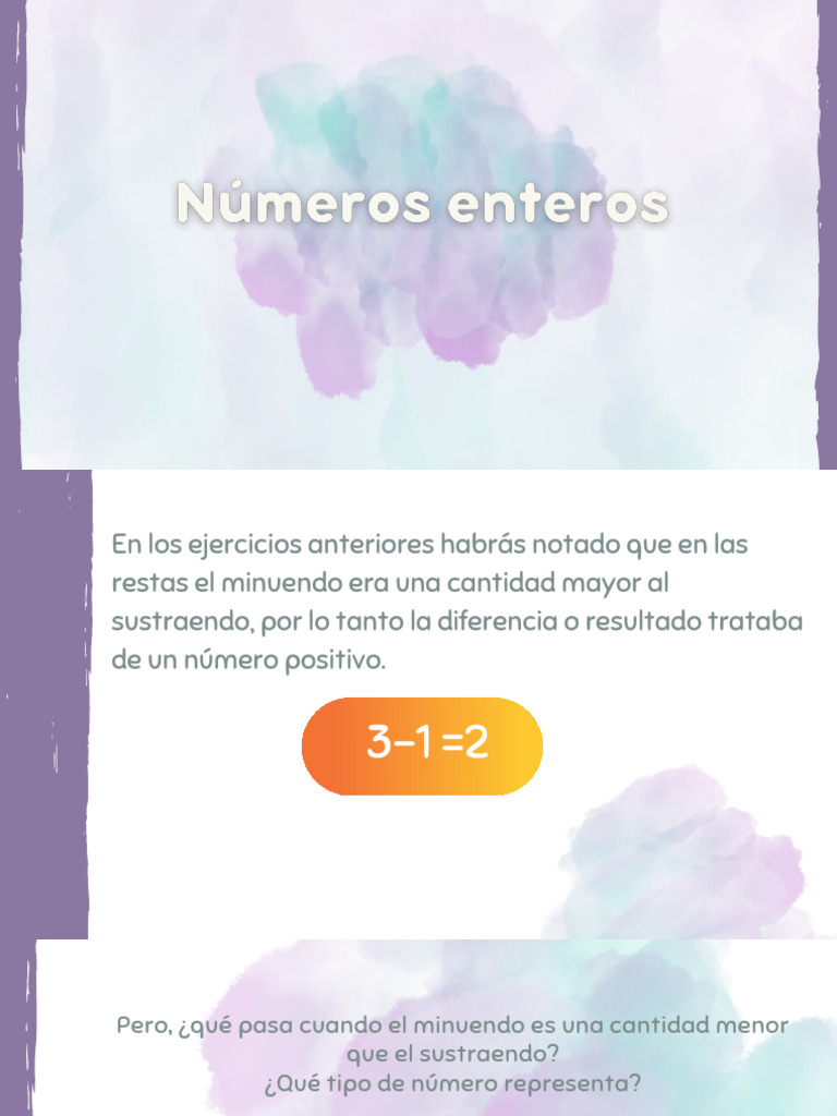 Introducción a Números Enteros | PDF