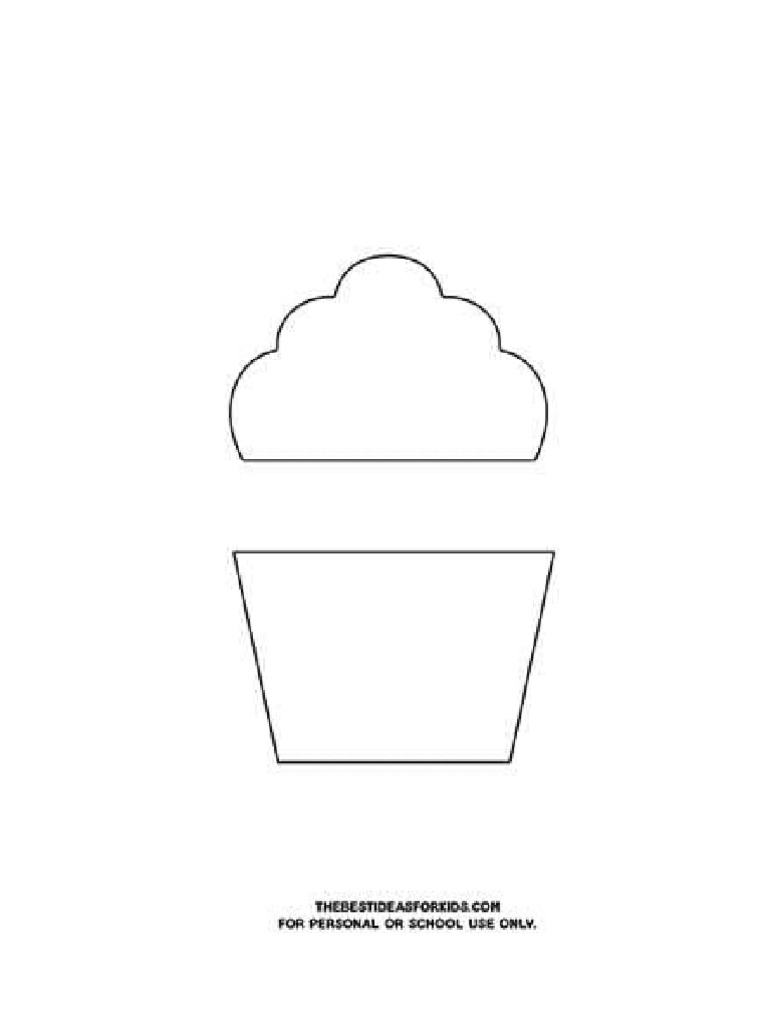Cupcake card Template | PDF