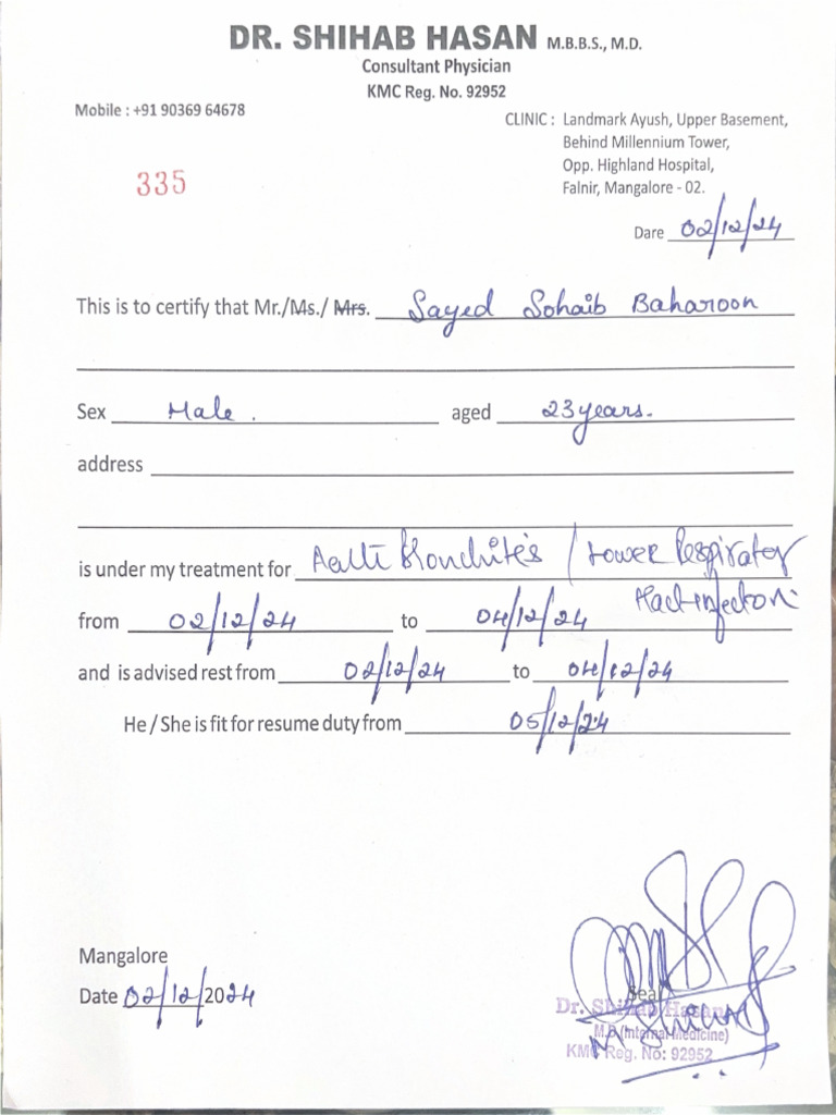 Dr. Shihab Hasan M.B.B.S., M.D. | PDF