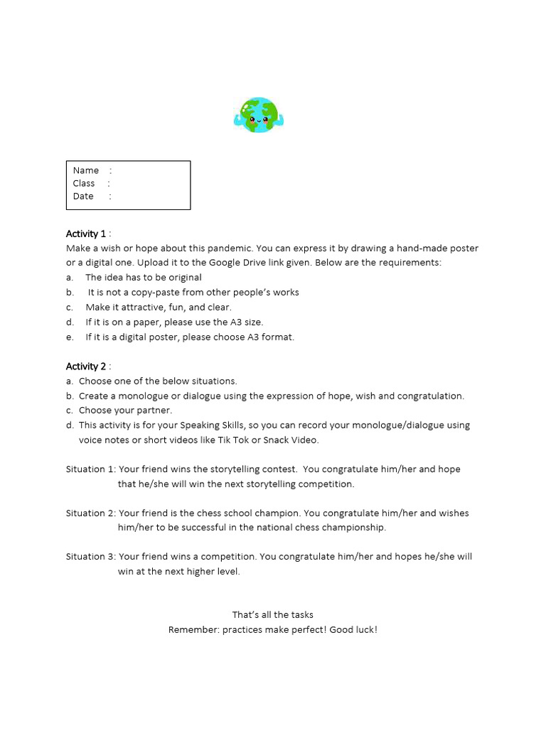 LKPD Hope and Plan | PDF