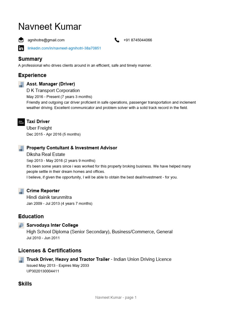 Resume Navneet Agnihotri | PDF