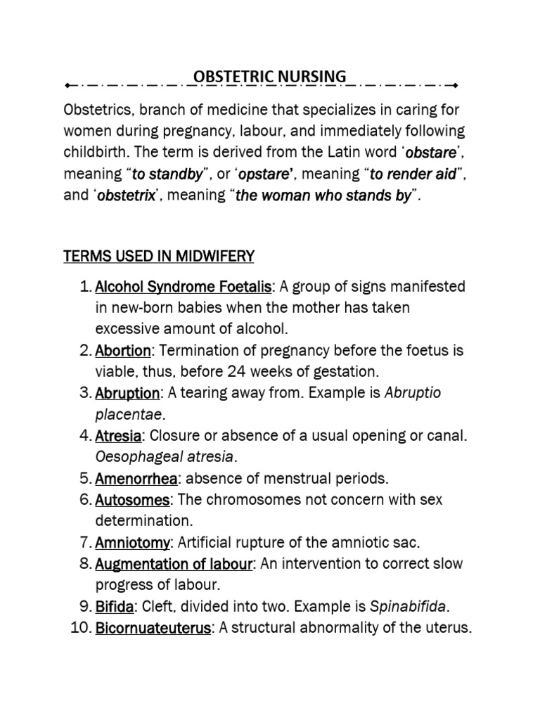 Obstetric Nursing Pdf Pelvis Uterus