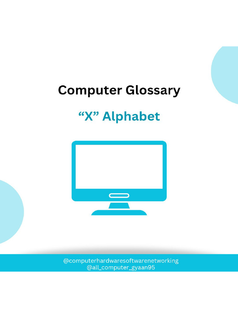 Computer Glossary 'X' Alphabet | PDF