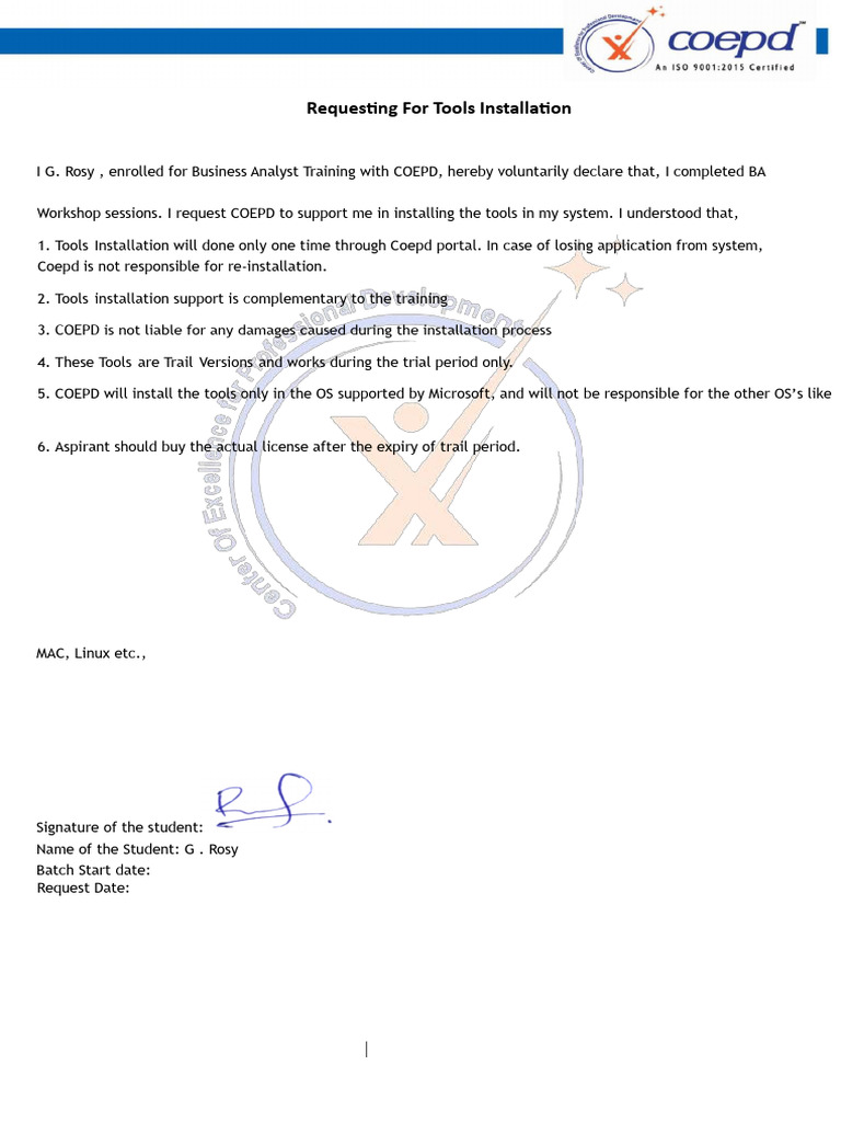 Business Analyst Tools Install Request | PDF