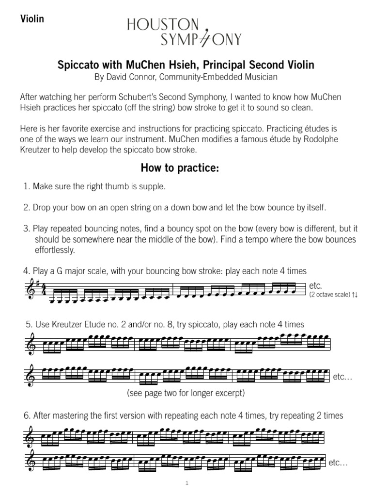 Spiccato Extension For Violin | PDF
