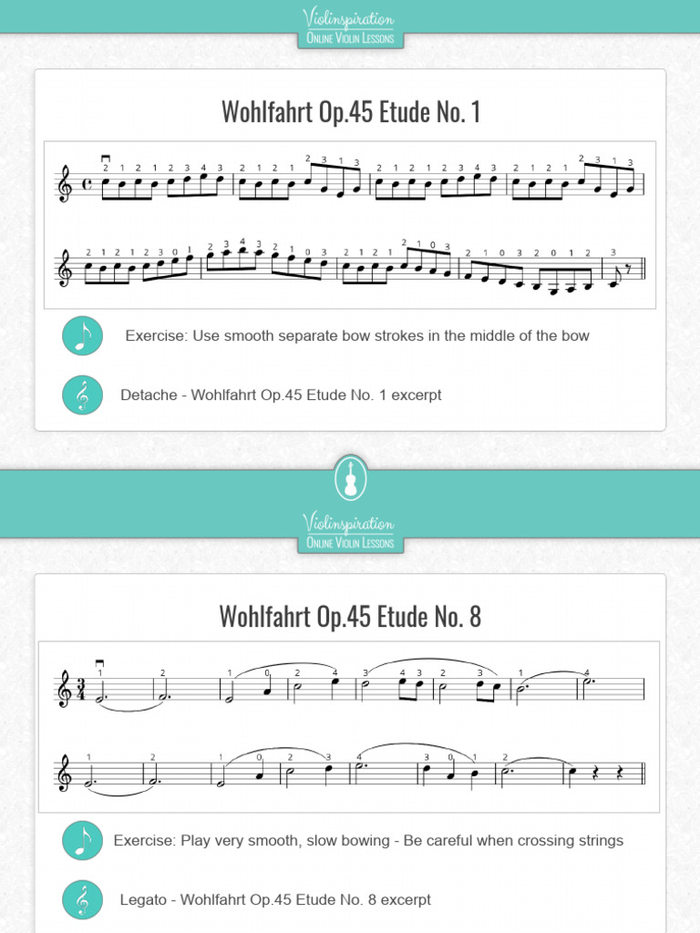Violin Bowing Techniques Exercises | PDF