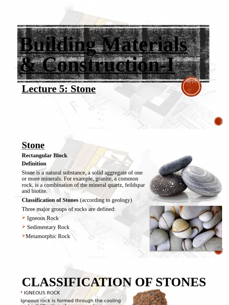 005 Lecture 5 Stone & Its Application | PDF | Rock (Geology) | Igneous Rock