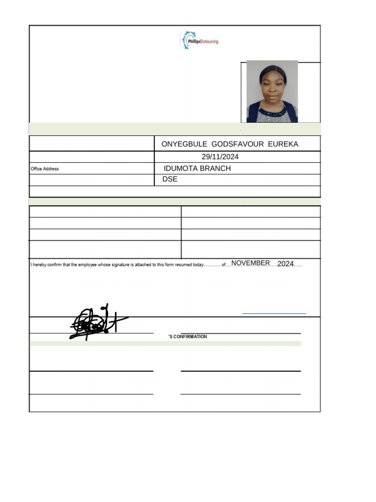 Eureka Resumption Form | PDF