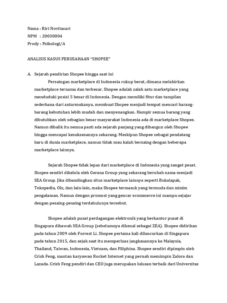 Tugas Akhir-Analisis Kasus (PIO) (1) | PDF