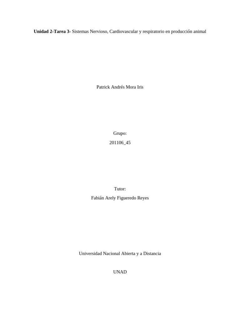 Unidad 2- Tarea 3 | PDF | Pulmón | Corazón