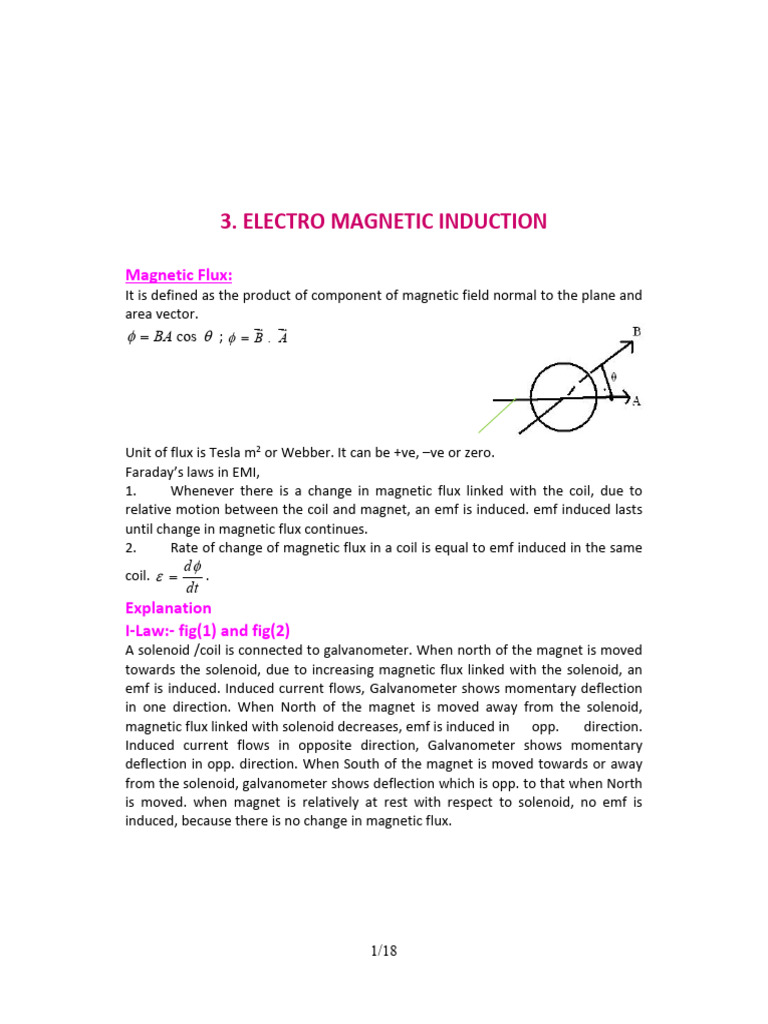 EMI (1) | PDF | Electromagnetic Induction | Inductance