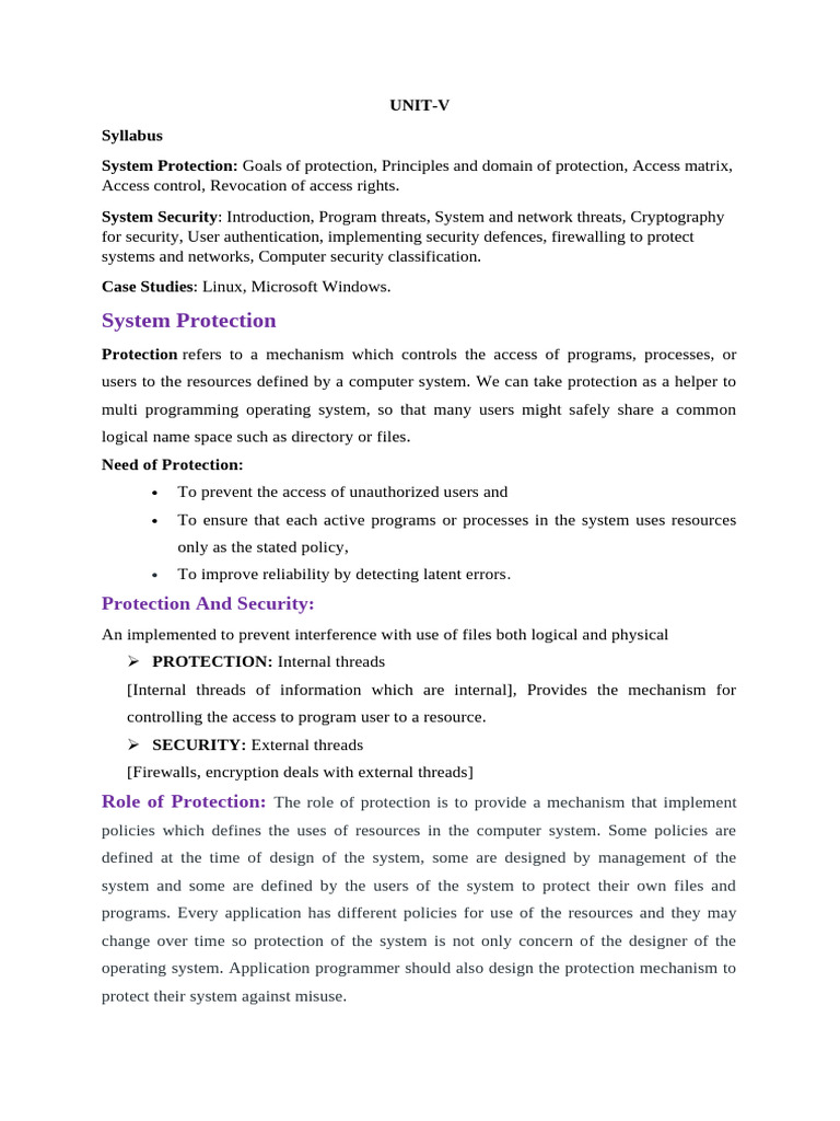 R19 OS UNIT-5 | PDF | Microsoft Windows | Encryption