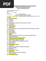 Anesthesia Machine Checklist | PDF