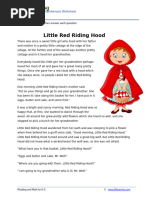Little Red Riding Hood Comprehension Questions | PDF