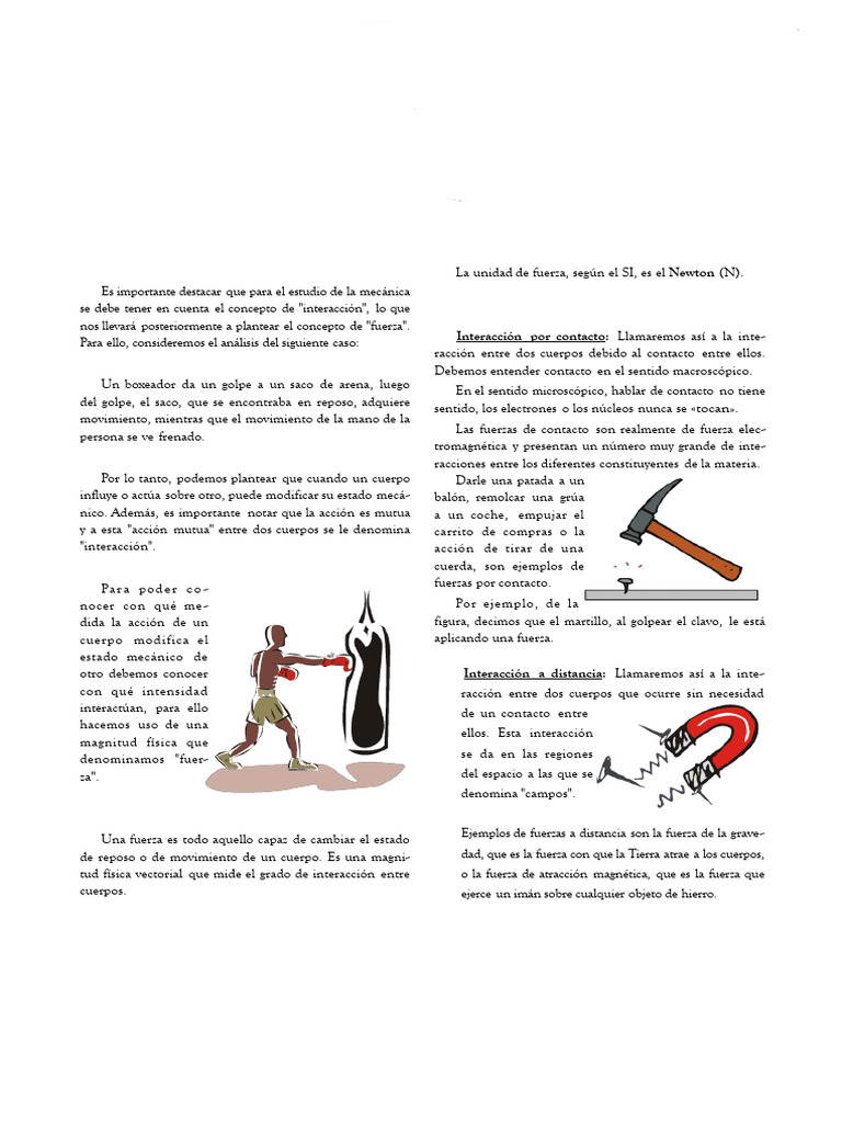 Segundo C Interacciones y Fuerzas | PDF | Fuerza | Interacción fundamental