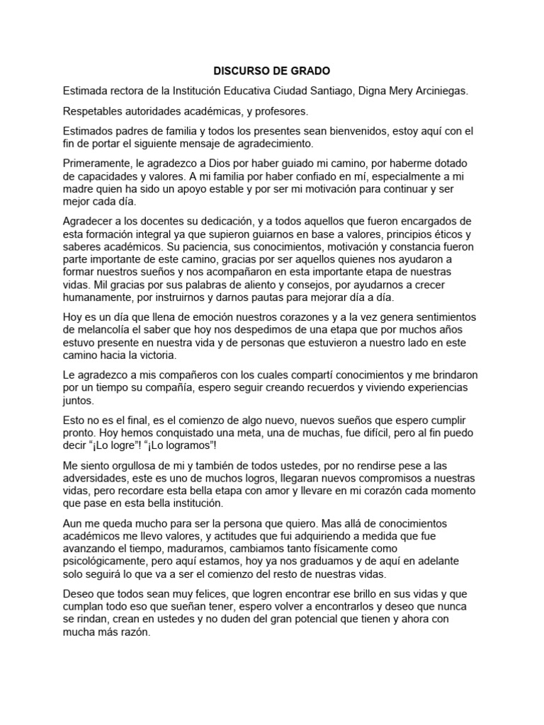 DISCURSO-DE-GRADO-Karol-1 | PDF