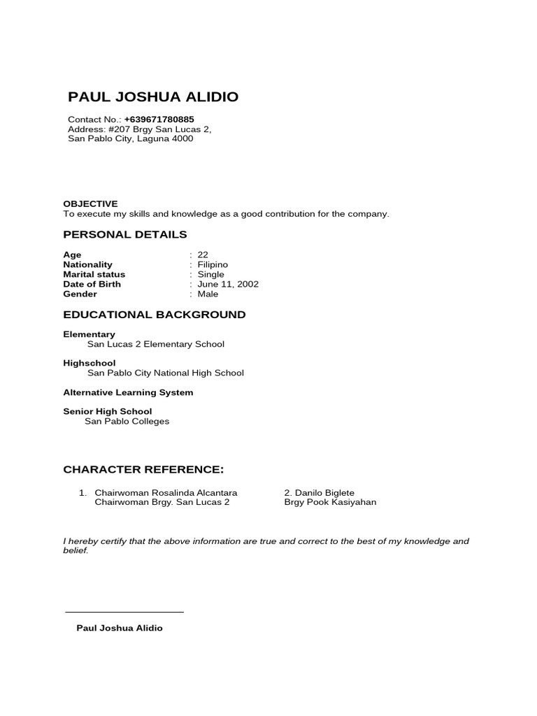 Paul Joshua Alidio | PDF
