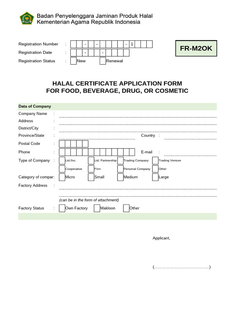 Halal Certificate Application Guide | PDF | Identity Document