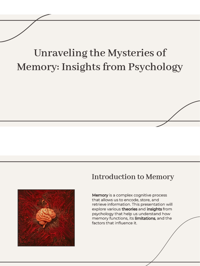 Understanding Memory in Psychology | PDF