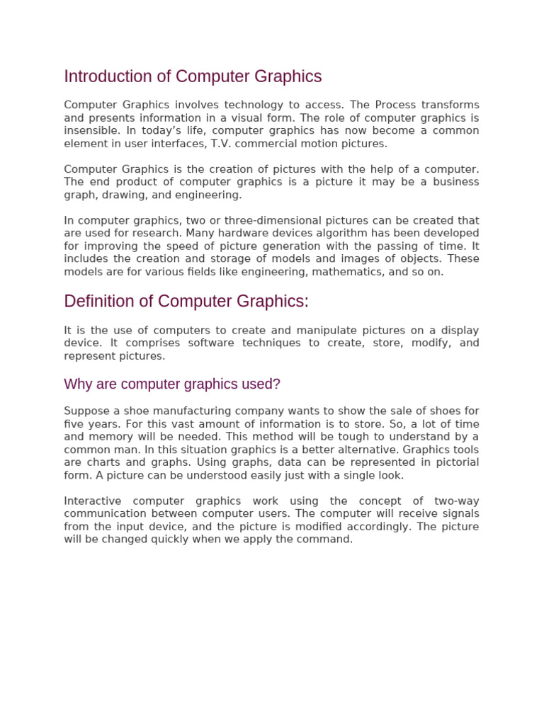 CG-01 | PDF | Computer Graphics | Computer Monitor