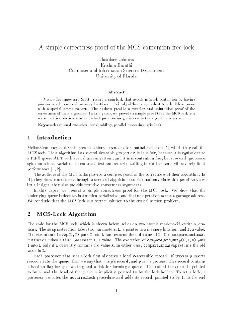 mcs_lock.dvi | PDF | Computing | Computer Programming