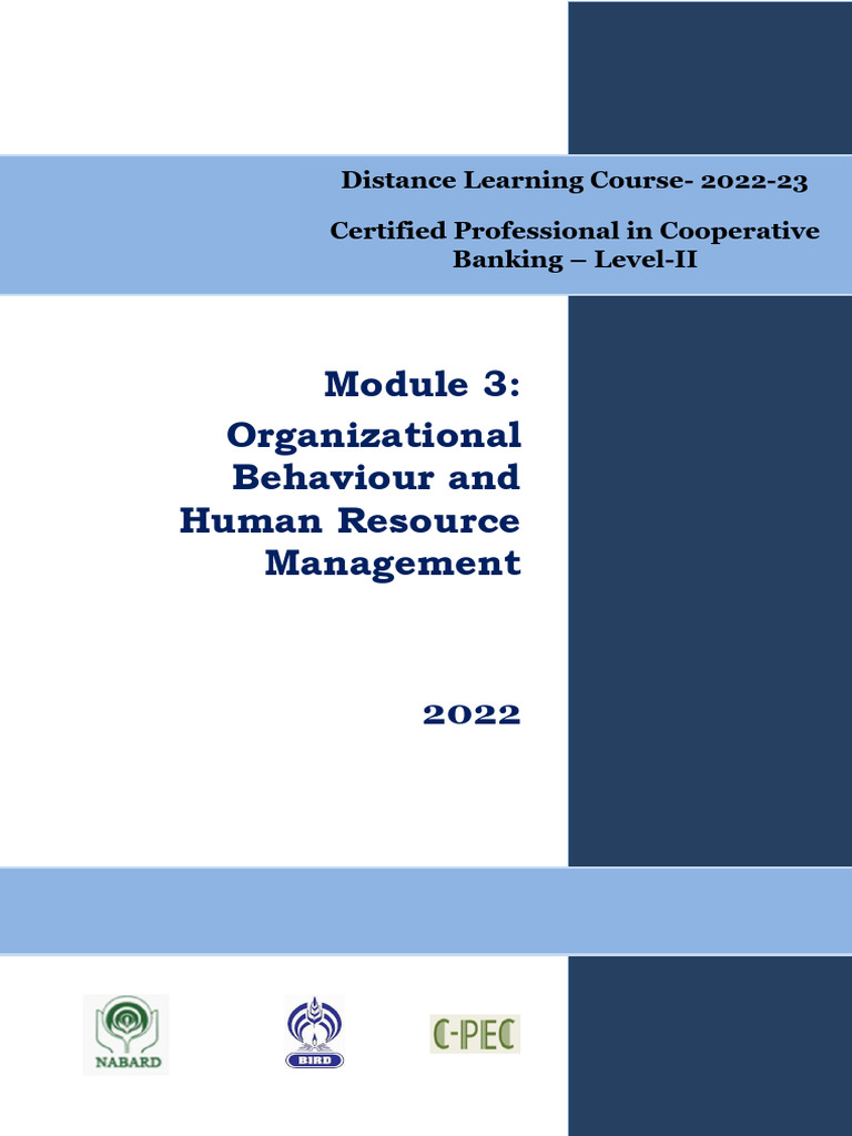 Module 3 - OB and HRM 2022-23 | PDF | Group Cohesiveness | Human Resource Management