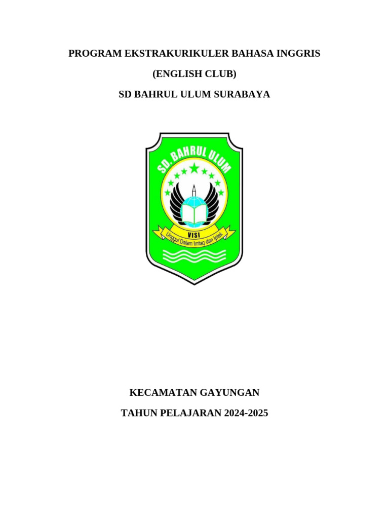 Program Ekstrakurikuler English Club 2425 | PDF