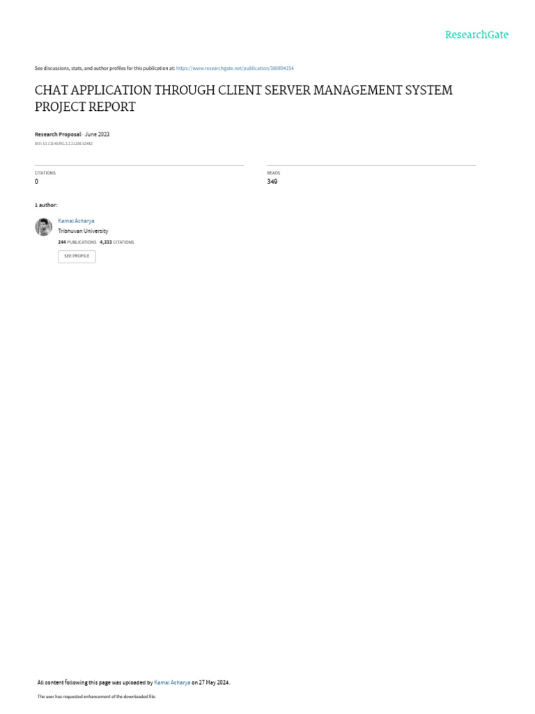 Chat Application Project Report | PDF | Port (Computer Networking ...