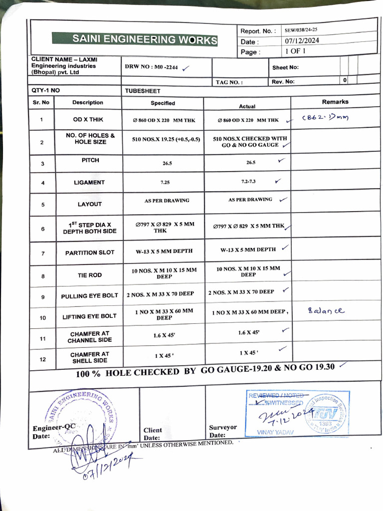 Inspection Documents | PDF