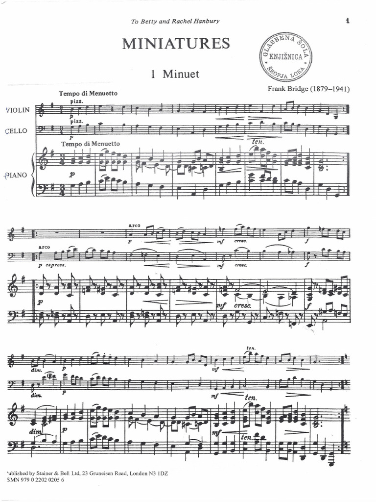 Miniatures Frank Bridge | PDF