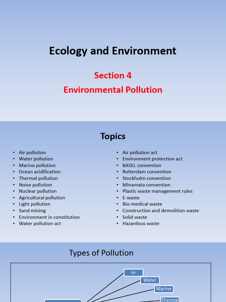 Section 4 - Environmental Pollution | PDF | Ocean Acidification | Smog