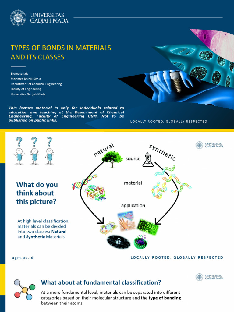 TYPES OF BONDS IN MATERIALS and ITS CLASSES | PDF | Chemical Bond | Ion