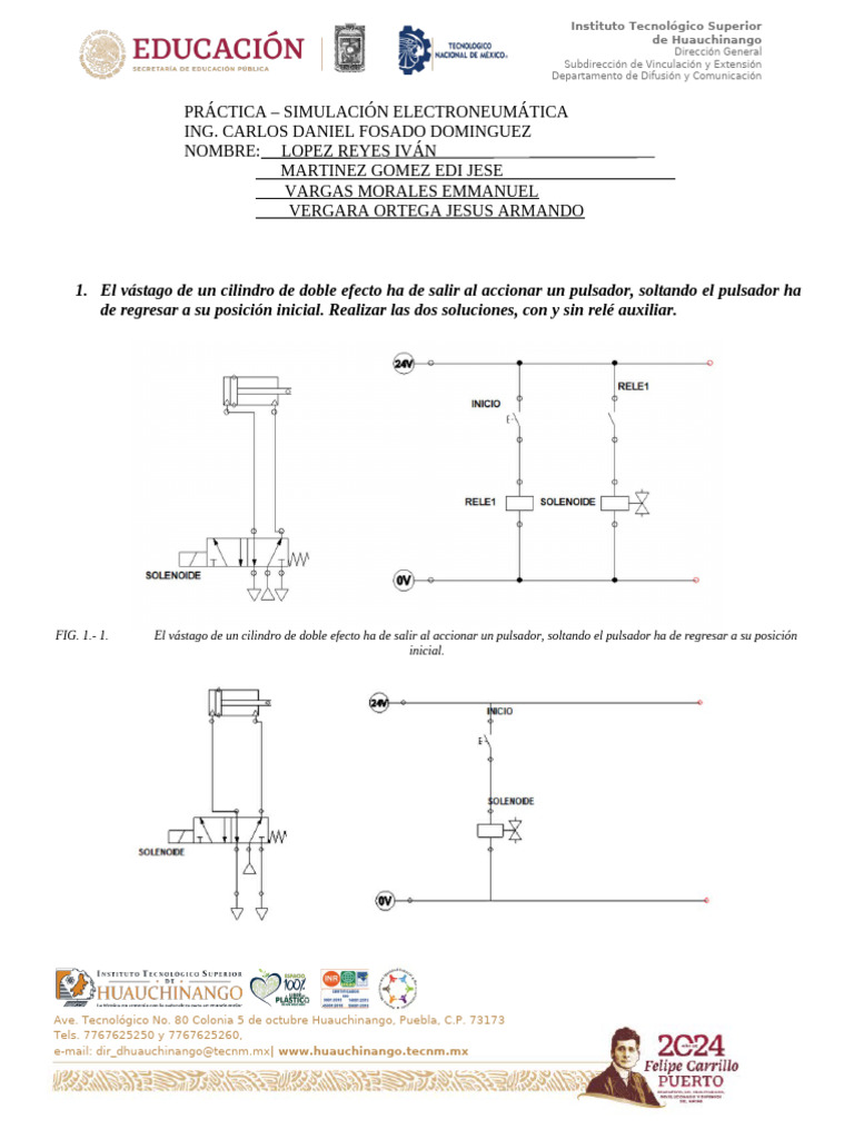 Electroneumática Ejercicios | PDF