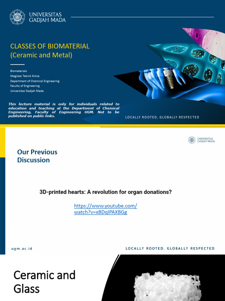 04. CLASSES OF BIOMATERIALS (metal and ceramic) | PDF | Bioceramic ...