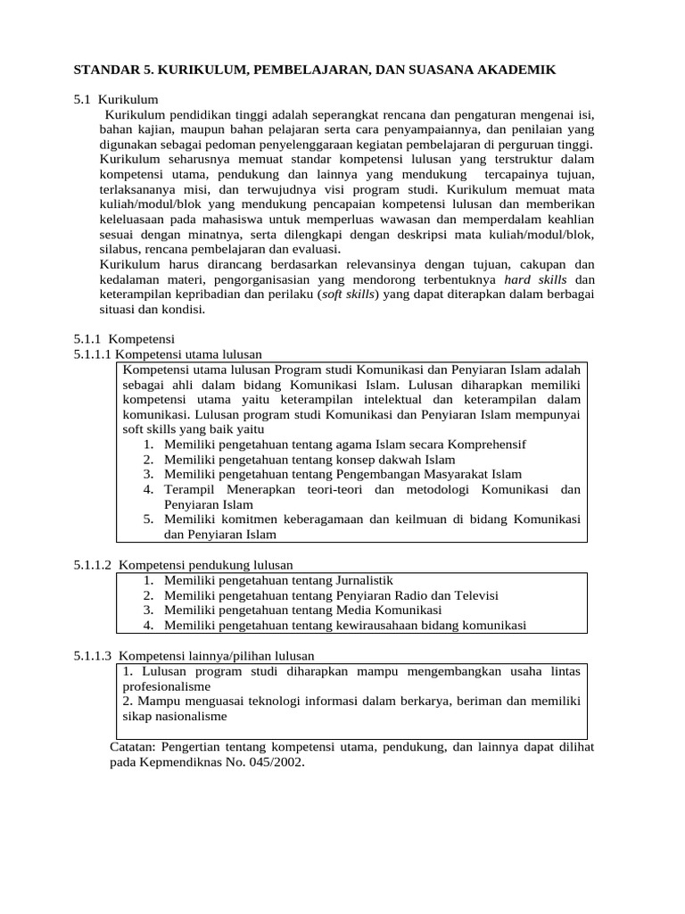 Standar 5 BORANG KPI | PDF