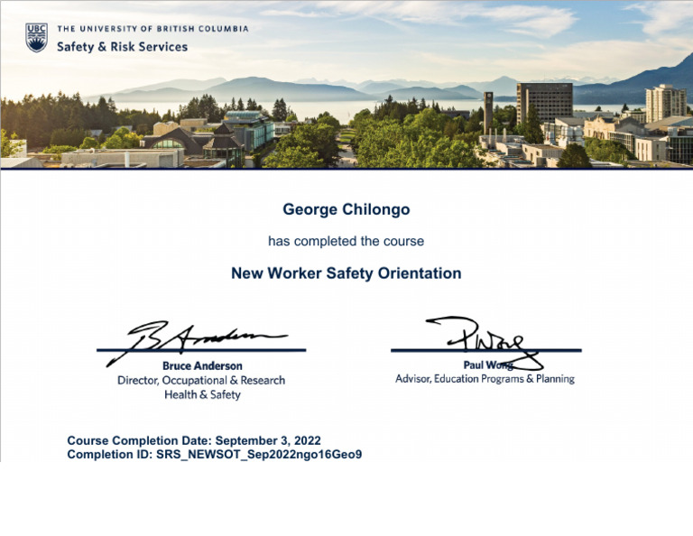 New Worker Safety Orientation George Chilongo 2 | PDF