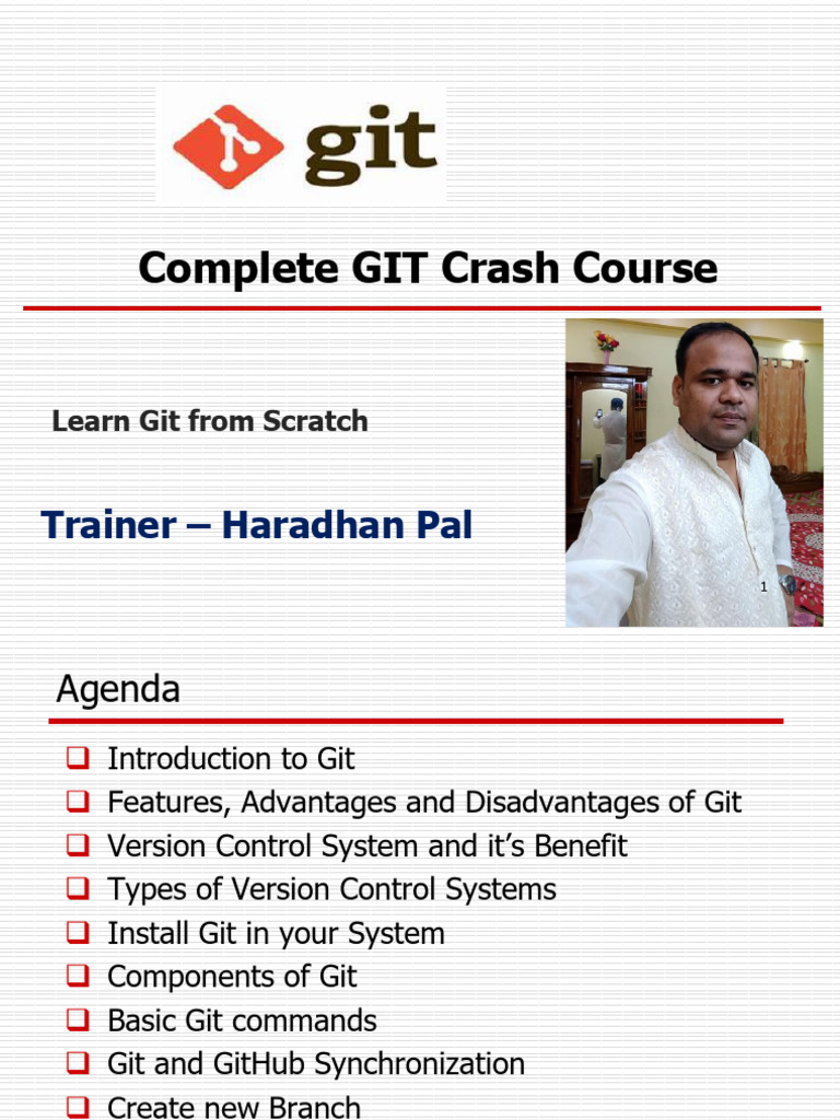 Git Crash Course: Learn from Scratch | PDF | Version Control | Command ...