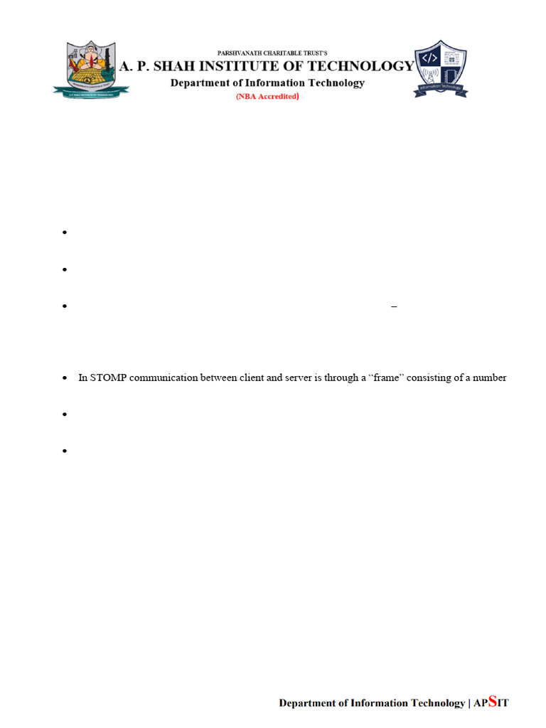 IOE_Module 4_STOMP Protocol | PDF
