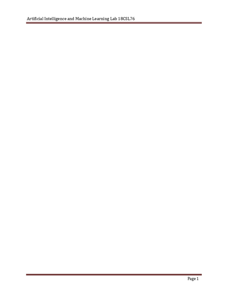 18csl76 | PDF | Machine Learning | Artificial Intelligence