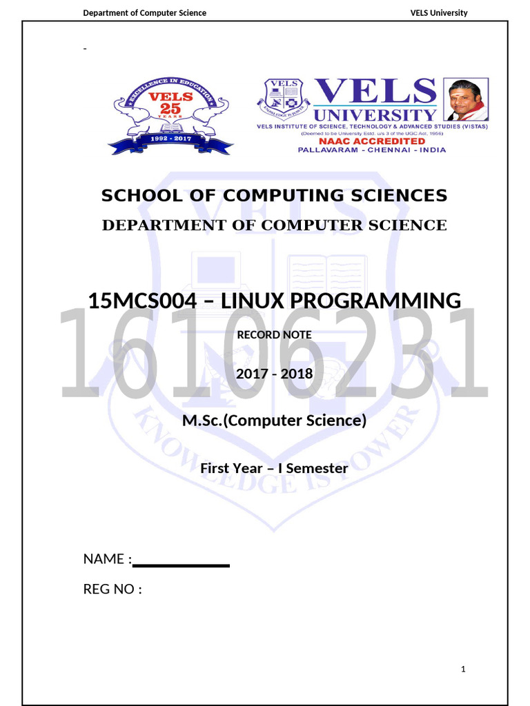 LINUX_RECORD_2017-2018_old[1] | PDF | Filename | Computer File