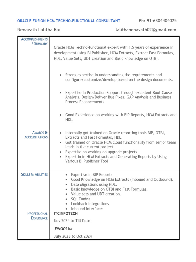 Oracle HCM Techno-Functional Expertise | PDF | Software Engineering ...