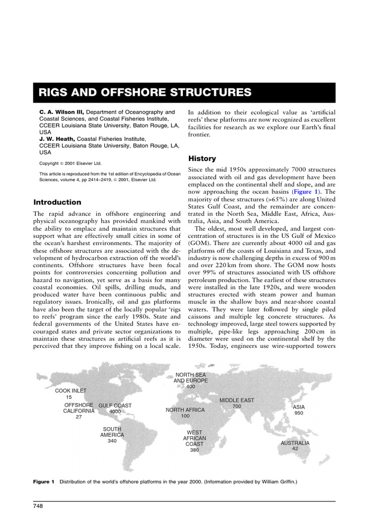 Rigs and Offshore Structures | PDF | Offshore Drilling | Coast