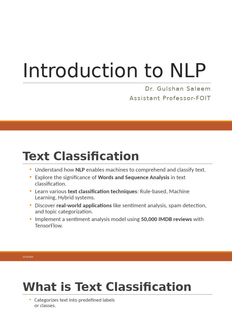 Text Classification Week 6 | PDF | Statistical Classification | Machine Learning
