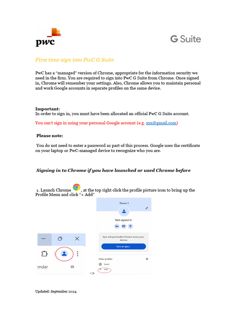 Google Account Sign-In Guide | PDF
