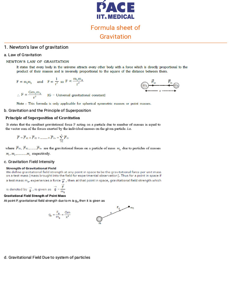 gravitation | PDF | Orbit | Gravity