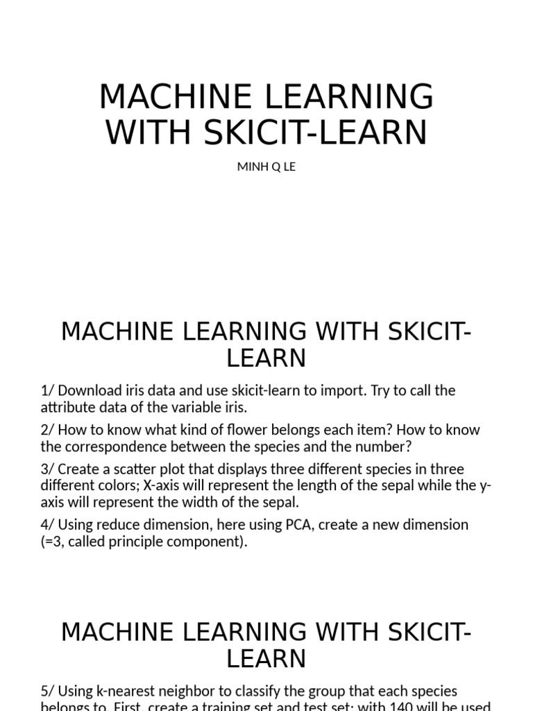 Machine Learning with Scikit-Learn Guide | PDF | Machine Learning | Cross Validation (Statistics)