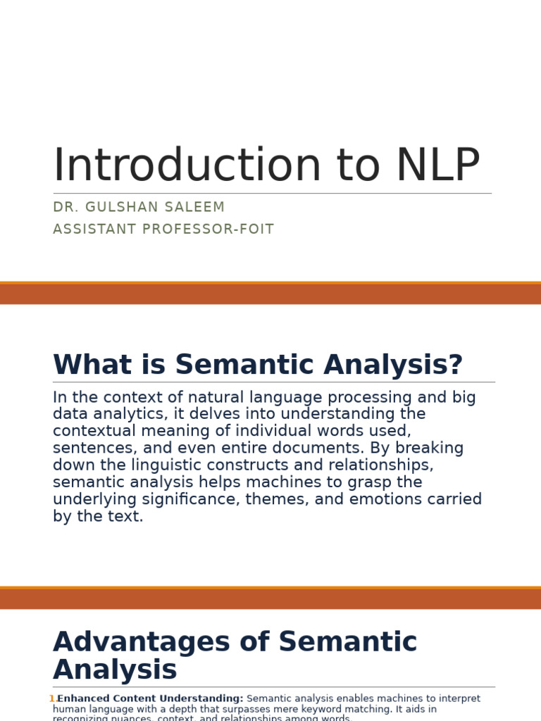 Semantic Analysis-Week 7 | PDF | Machine Learning | Semantics